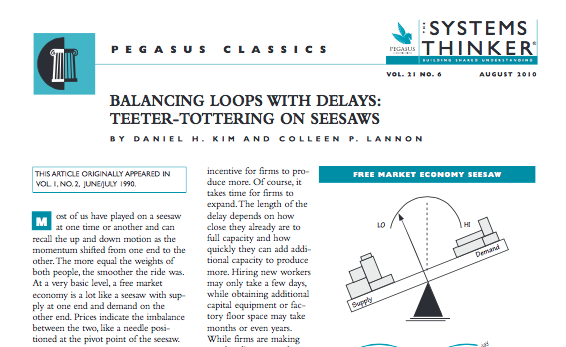 The Systems Thinker Balancing Loops With Delays Teeter Tottering On